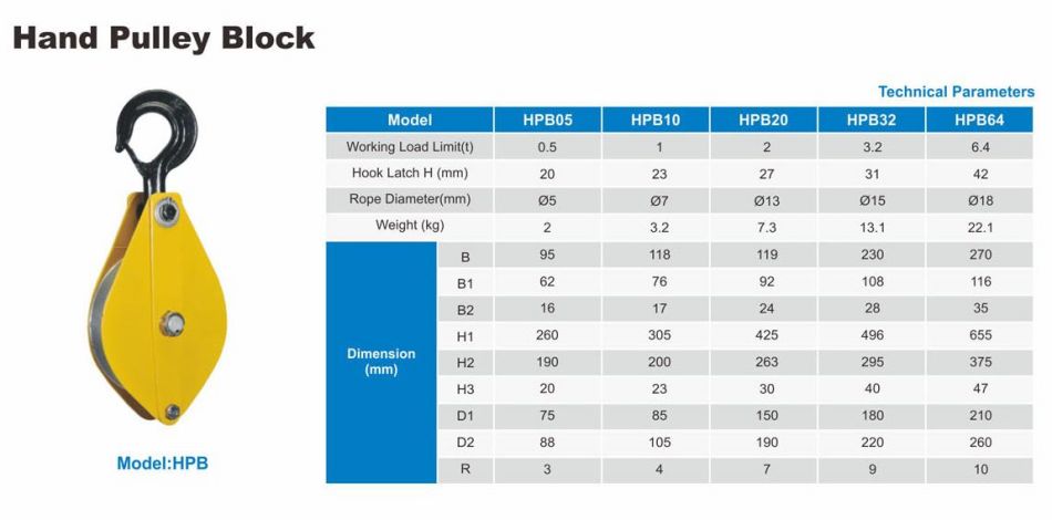 Hand Pulley Block